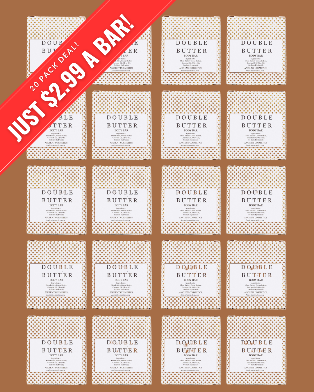20 Bar Bundle- Double Butter body Bars